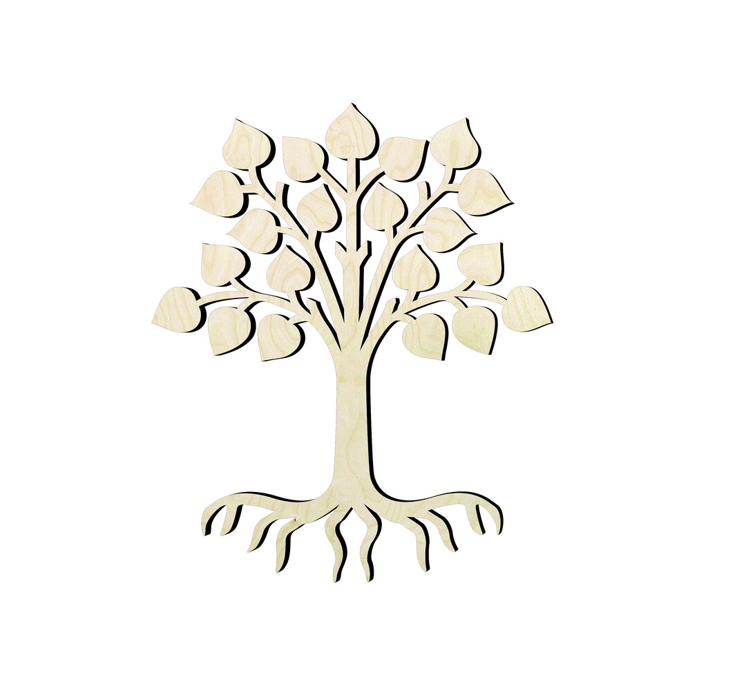 Family Tree -multiple Sizes-cut Outs Wood Craft Supply-sanded or ...