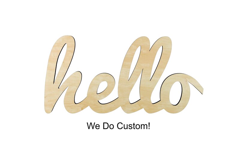 Hello Script multiple Sizes-word Cutout Wood Craft Supply | Etsy