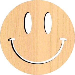 Smiley Face -multiple Sizes-wood Cut Out Craft Supply- Finished or ...