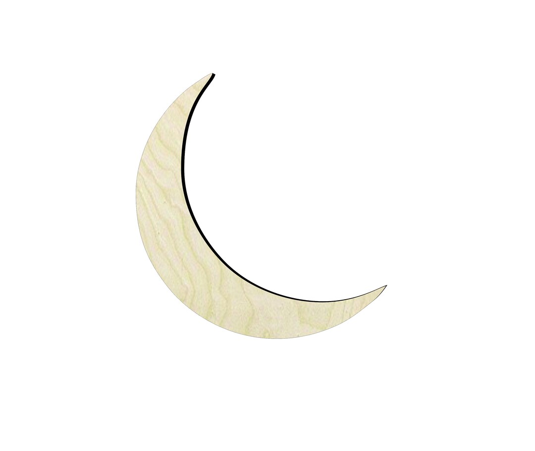 Moon -multiple Sizes-cutouts Wood Craft Supply-sanded or Unsanded - Etsy