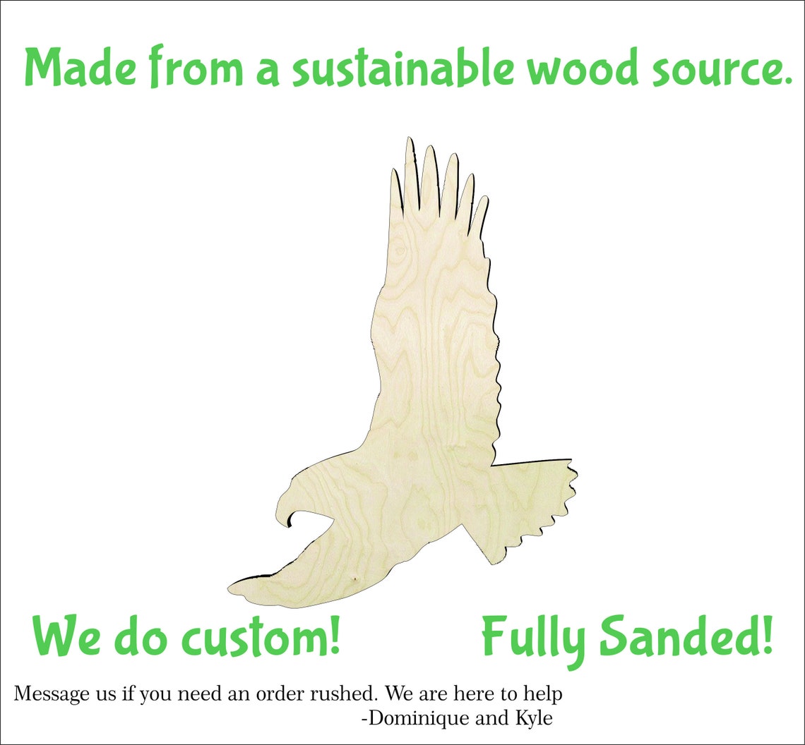 Eagle -multiple Sizes-cutouts Wood Craft Supply-sanded #3 - Etsy