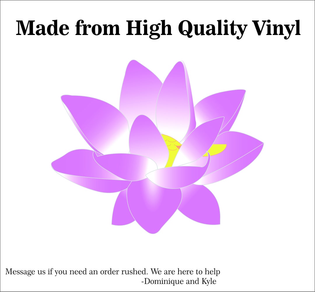 Water Lily -multiple Sizes-decal - Laptop Sticker - Outdoor Vinyl - Car ...