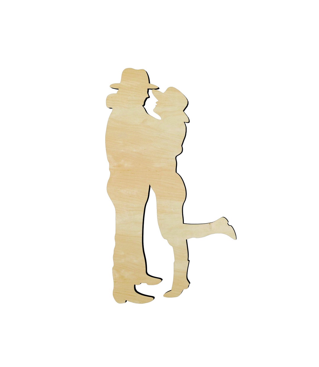 2"- 20" Cowboy and Cowgirl Cut Outs Wood Craft Supply-sanded or ...