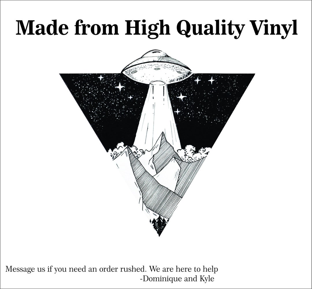 Alien Spaceship Decal- Laptop Sticker - Outdoor Vinyl - Car Decal - Etsy