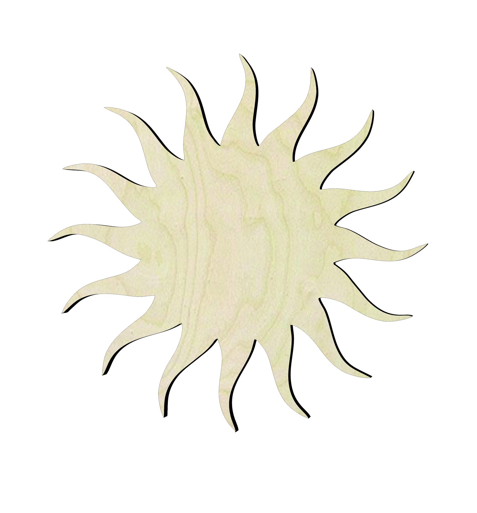 Sun Cut Outs-multiple Sizes Wood Craft Supply-sanded or | Etsy