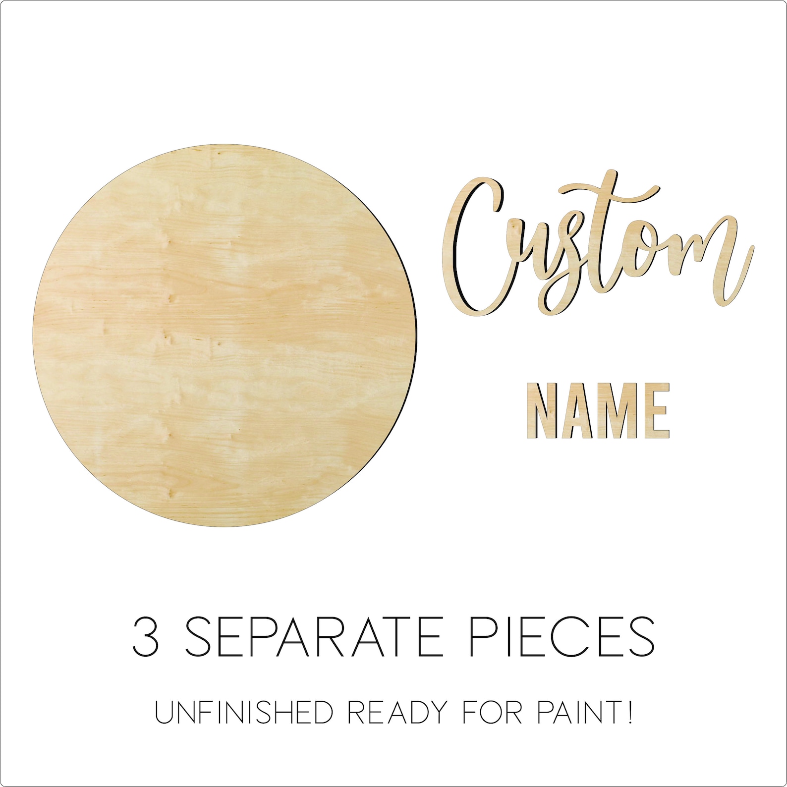 Custom Name Sign Kit, Custom Name Circle Diy, Personalized Nursery ...