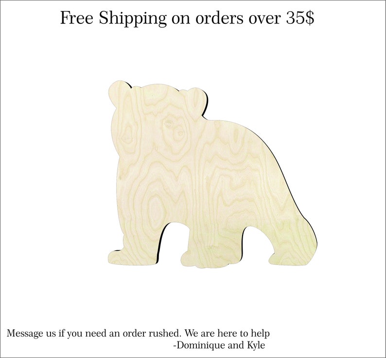 2 20 Bear Cub Wood Cutouts Craft Supply-sanded - Etsy