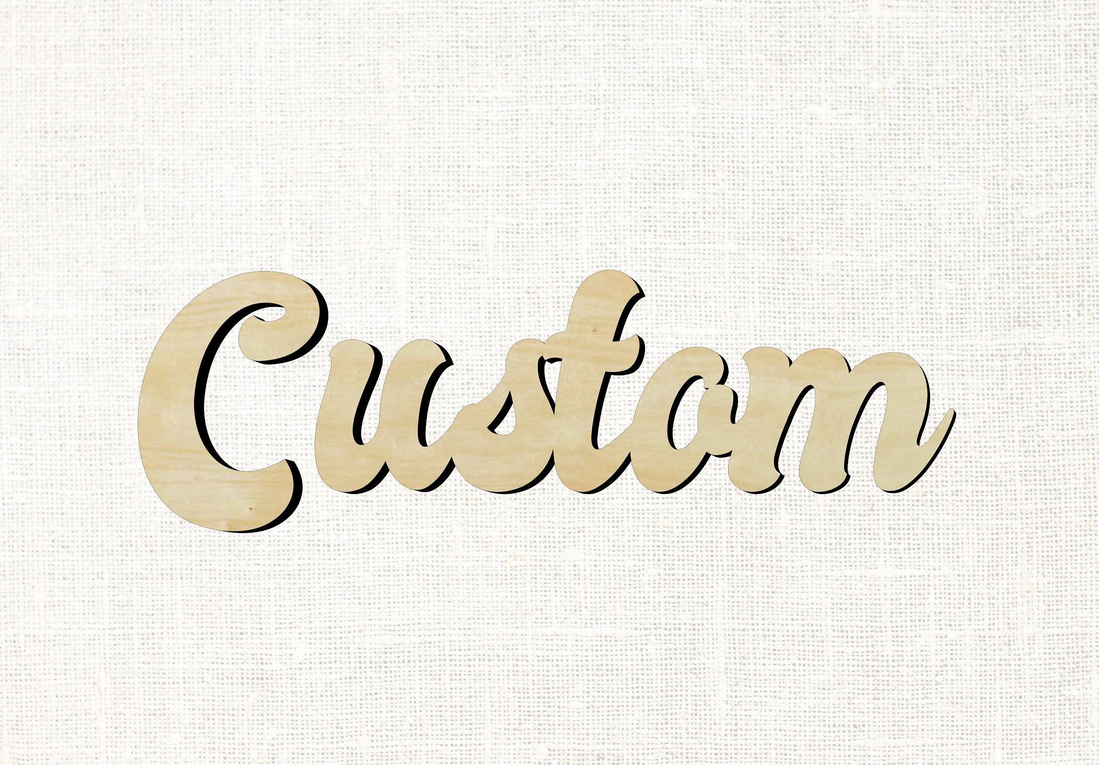 Custom Script Word Cutout-multiple Sizes Wood Craft - Etsy