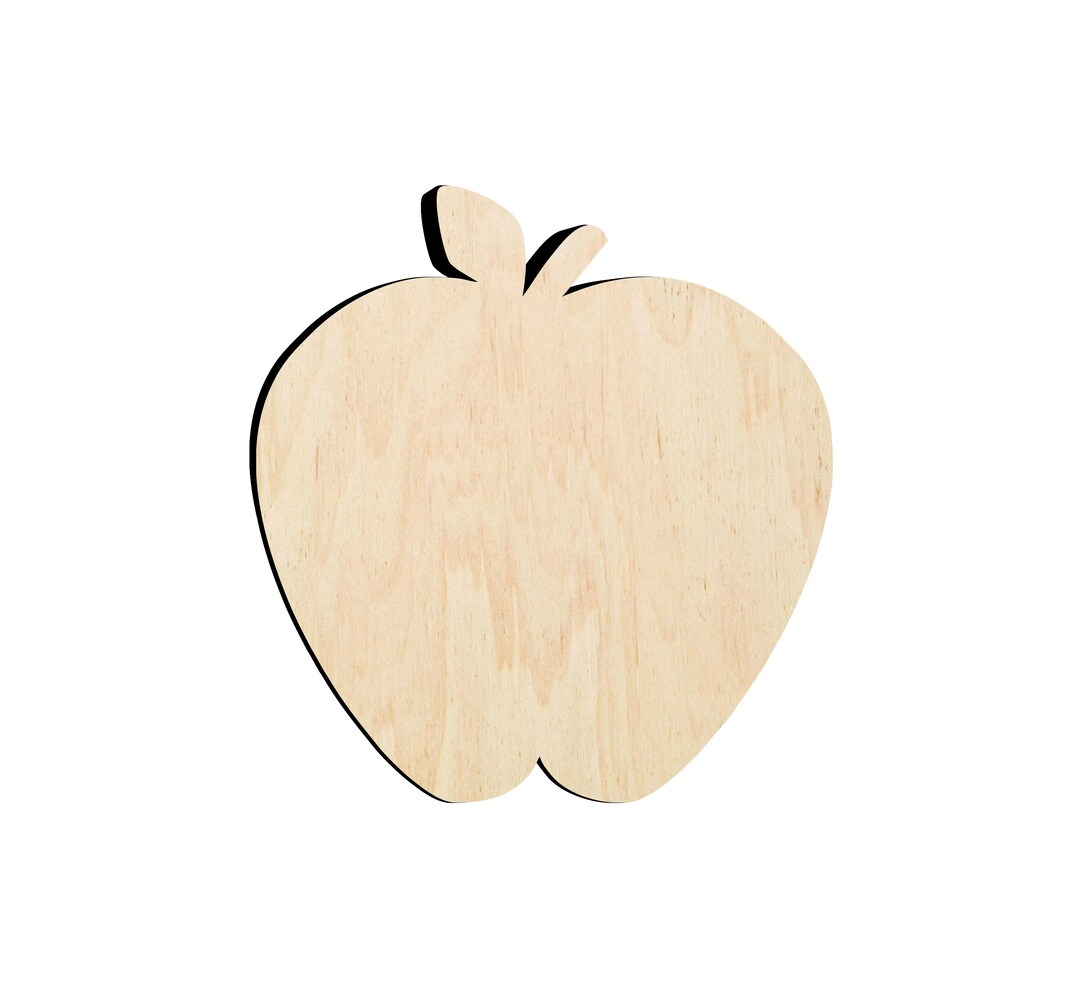Apple -multiple Sizes- Cut Outs Wood Craft Supply-finished or ...