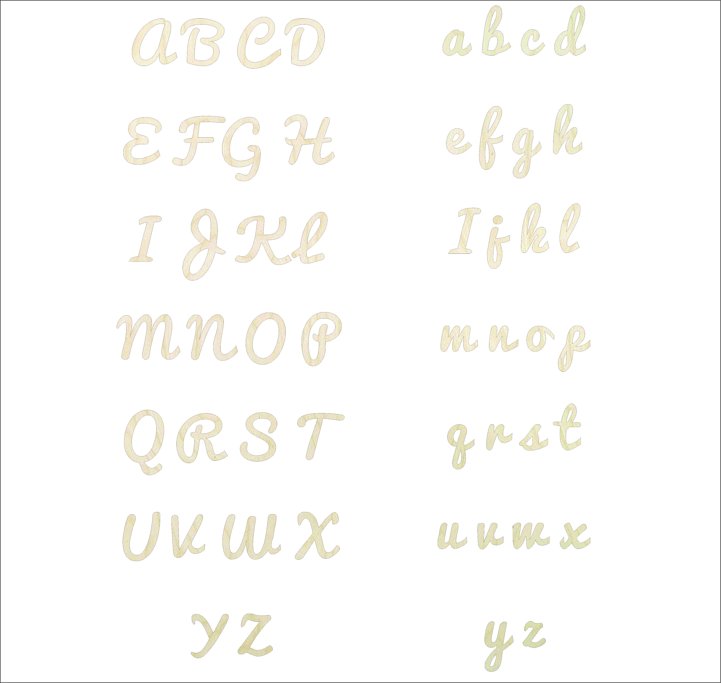 Custom Script Word Cutout-multiple Sizes Wood Craft Supply - Etsy