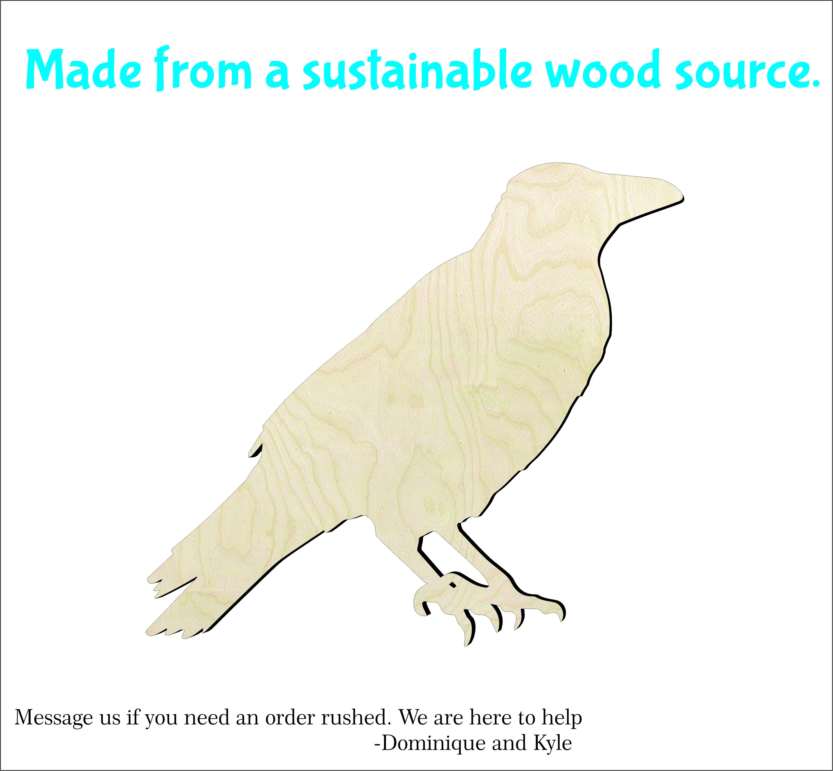 Outline Black Crow Cut Outs