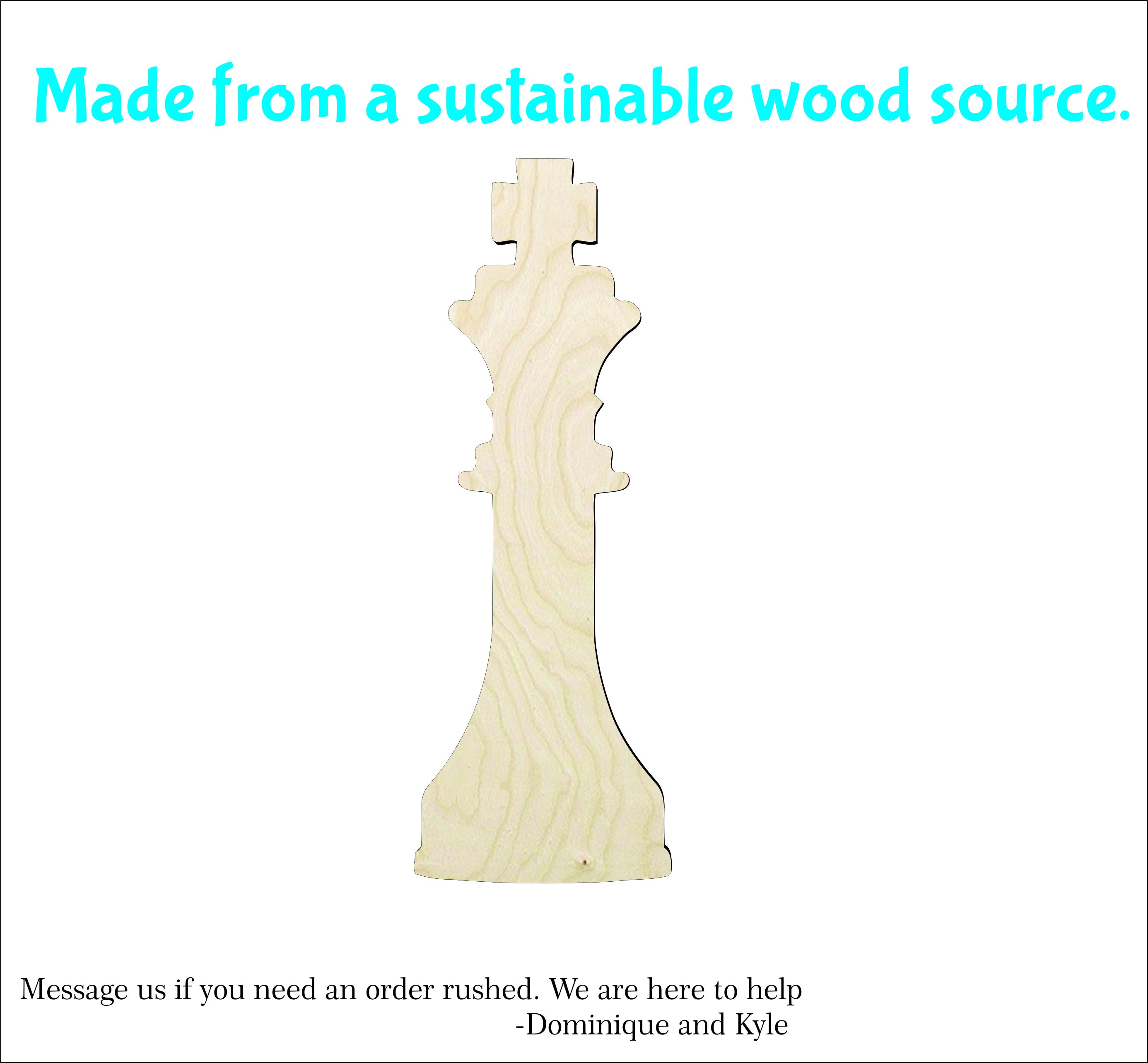 King Chess multiple Sizes-piece Wood Cutout Craft | Etsy