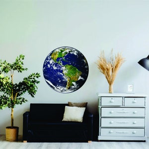 Earth Decal, -multiple Sizes- Earth Sticker, World Decal, World Sticker ...
