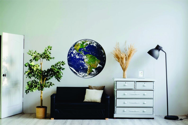 Earth Decal, -multiple Sizes- Earth Sticker, World Decal, World Sticker ...