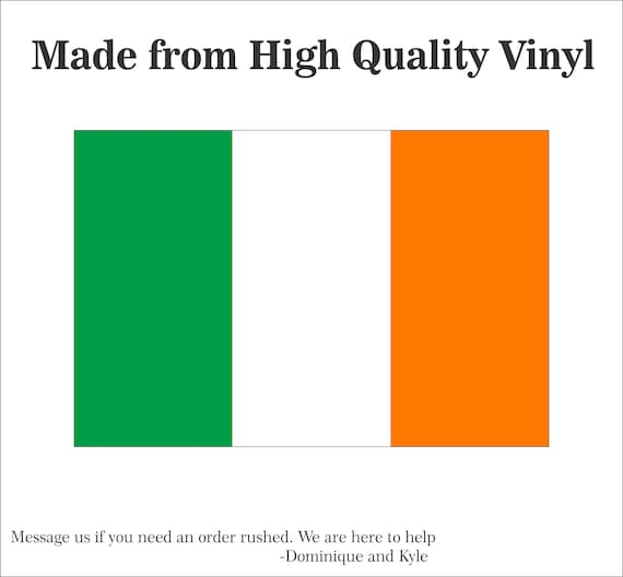 Irish Flag Decal Laptop Sticker Indoor-outdoor Vinyl Car - Etsy
