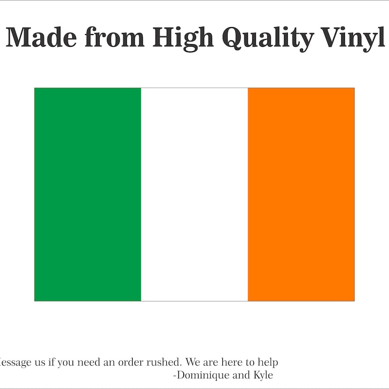 Irish Flag Sticker Decal - Etsy