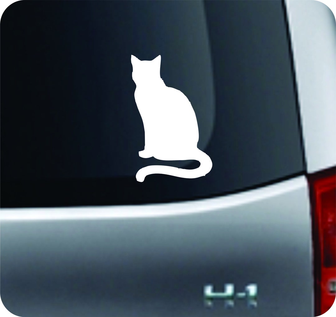 Cat Silhouette Sticker, -multiple Sizes-cat Decal Sticker , Lap Top ...