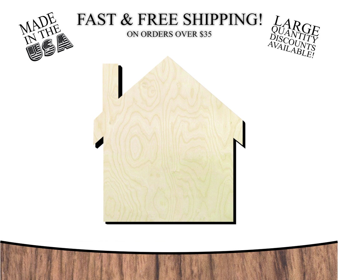 House Wood Cut Out, House Cutout, First Home Wooden Cutout, House Shape ...