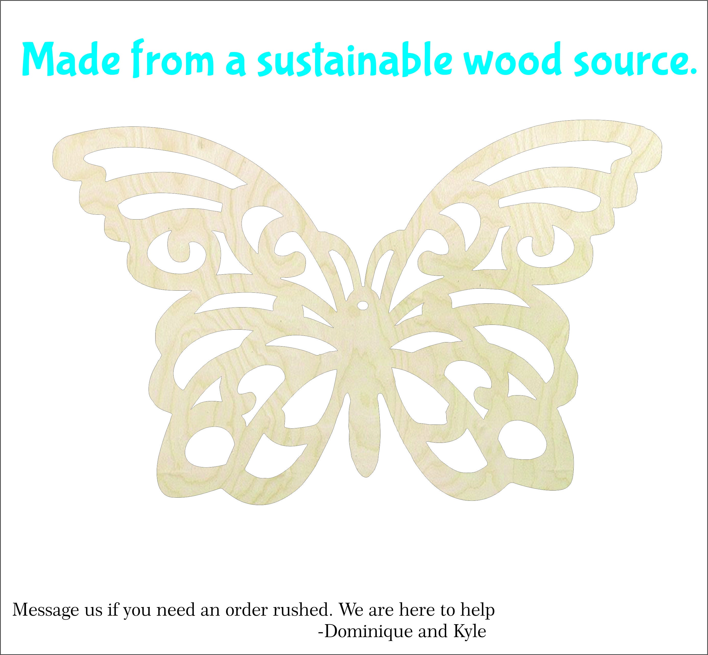 Butterfly multiple Sizes Wood Cutout Craft Supply-sanded - Etsy