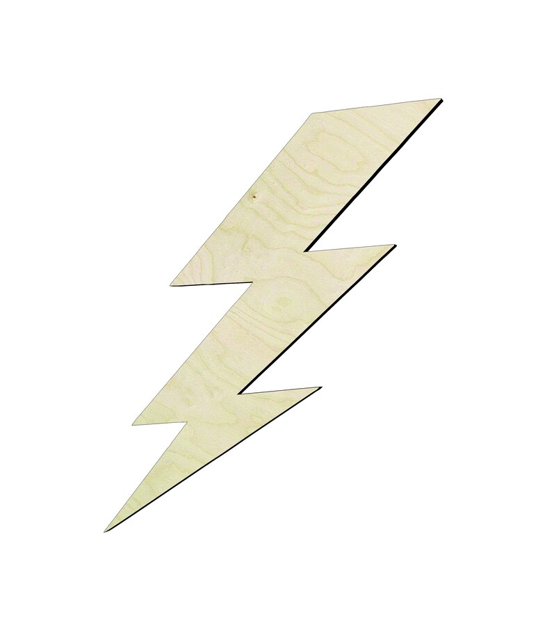 Lightning Bolt Cut Outs -multiple Sizes- Wood Craft Supply-sanded or ...