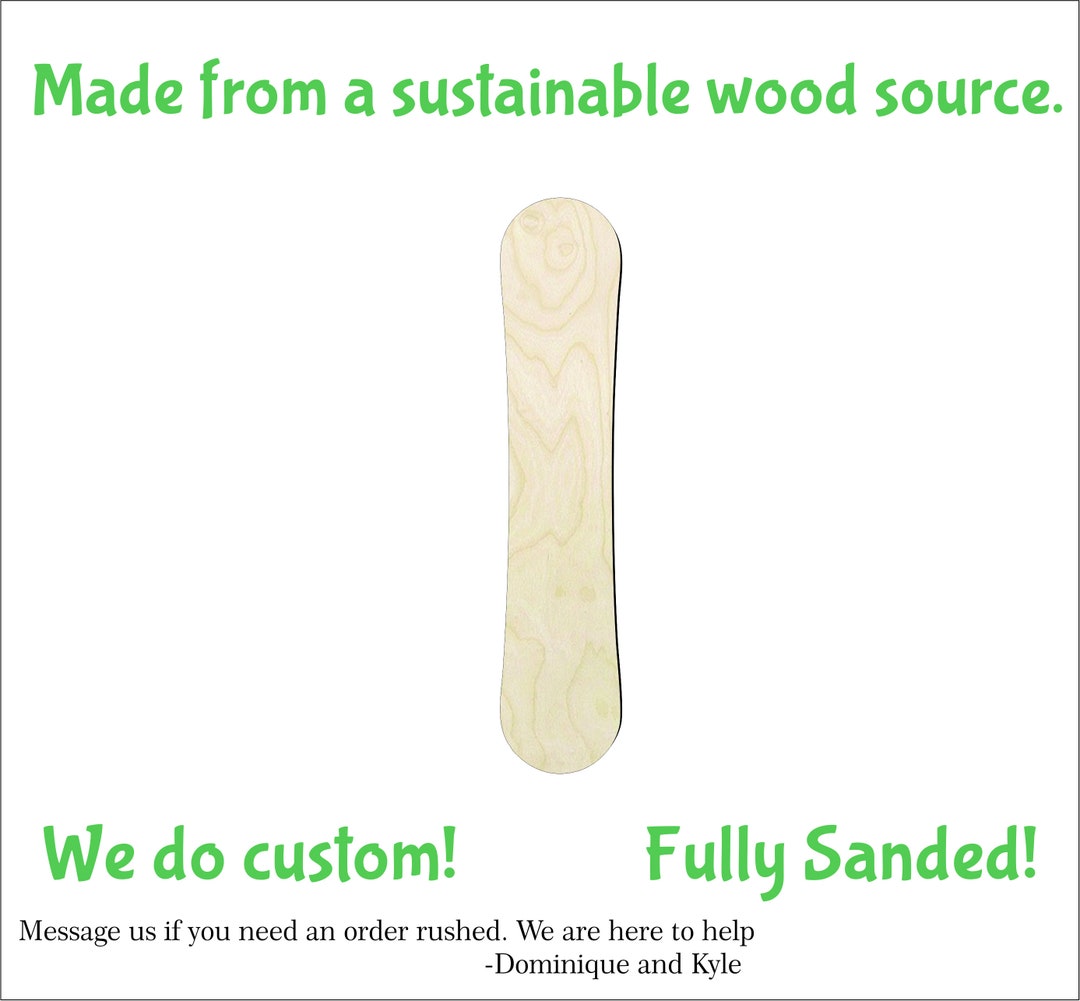 Snowboard Multiple Sizes-cutouts Wood Craft Supply-sanded on Both Sides ...