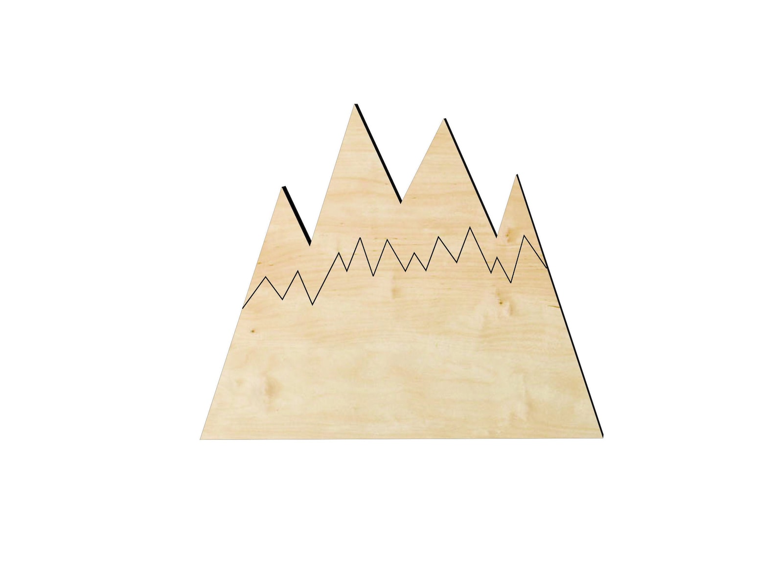 Mountain multiple Sizes-cutouts Wood Craft Supply-sanded or - Etsy