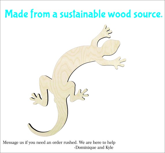 Gecko multiple Sizes Wood Cutout Craft Supply-sanded - Etsy