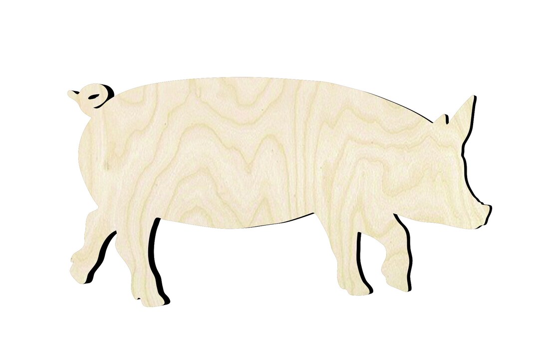 Pig -multiple Sizes- Cutouts Wood Craft Supply-sanded - Etsy