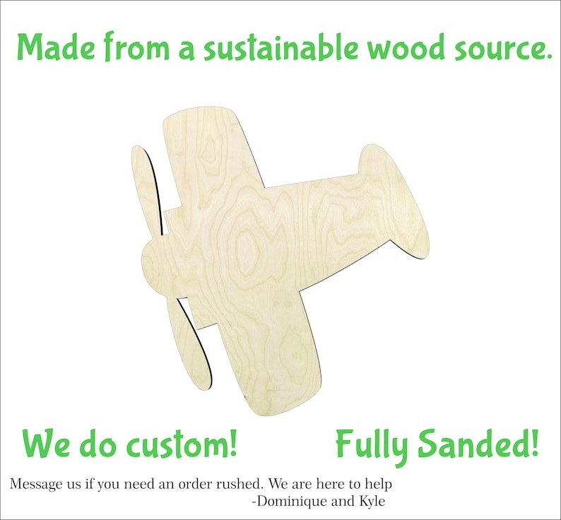 Biplane , Plane -multiple Sizes-wood Cutout Craft Supply-sanded - Prop ...