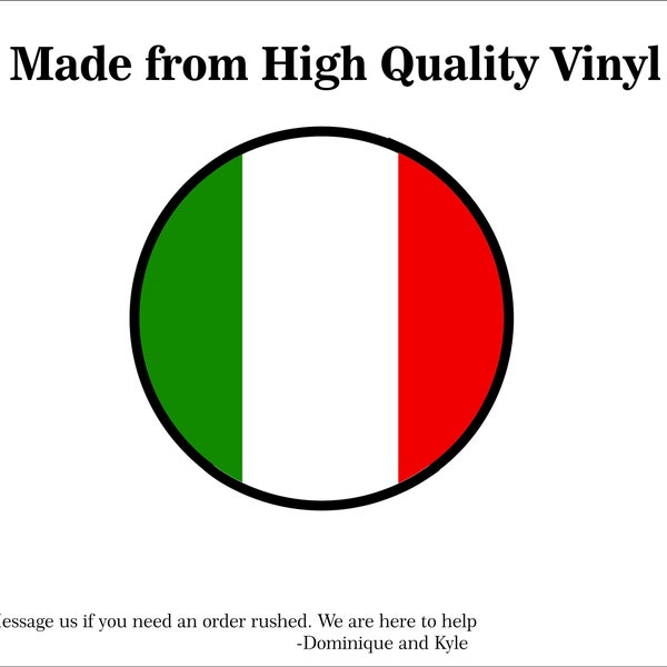 Italian Flag Decal for Car - Etsy