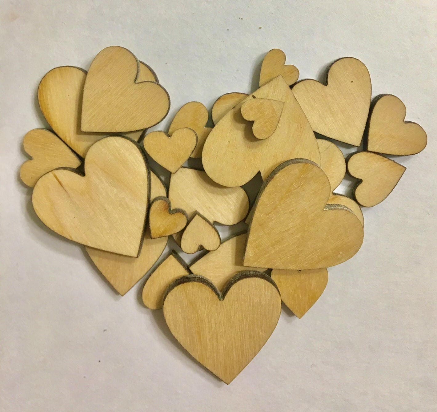 Heart Cutouts sanded DIY heart cutoutsmultiple heart lot | Etsy