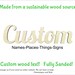 Custom Script Word Cutout-multiple Sizes Wood Craft Supply - Etsy