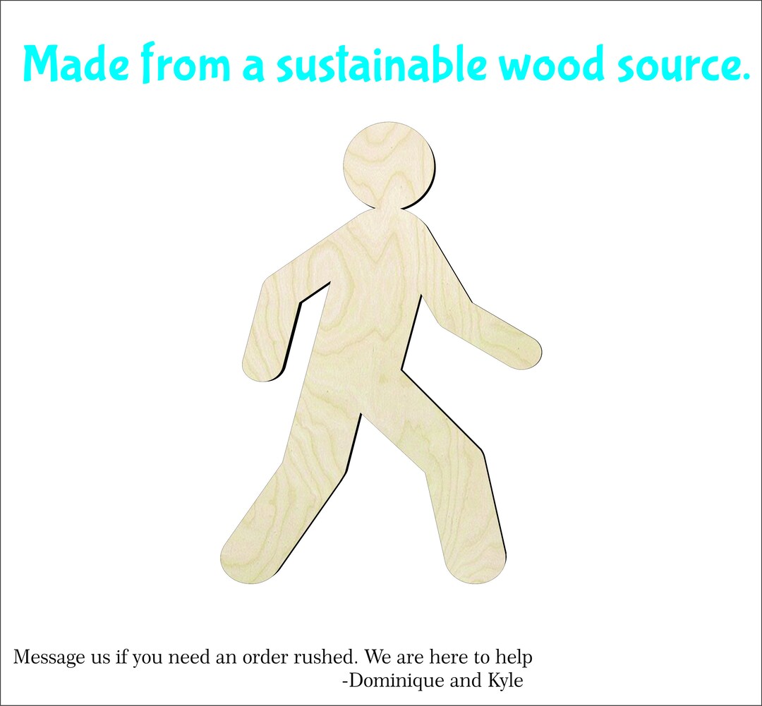 2"- 20" Walking Stick Figure Wood Cutout Craft Supply-sanded - Etsy