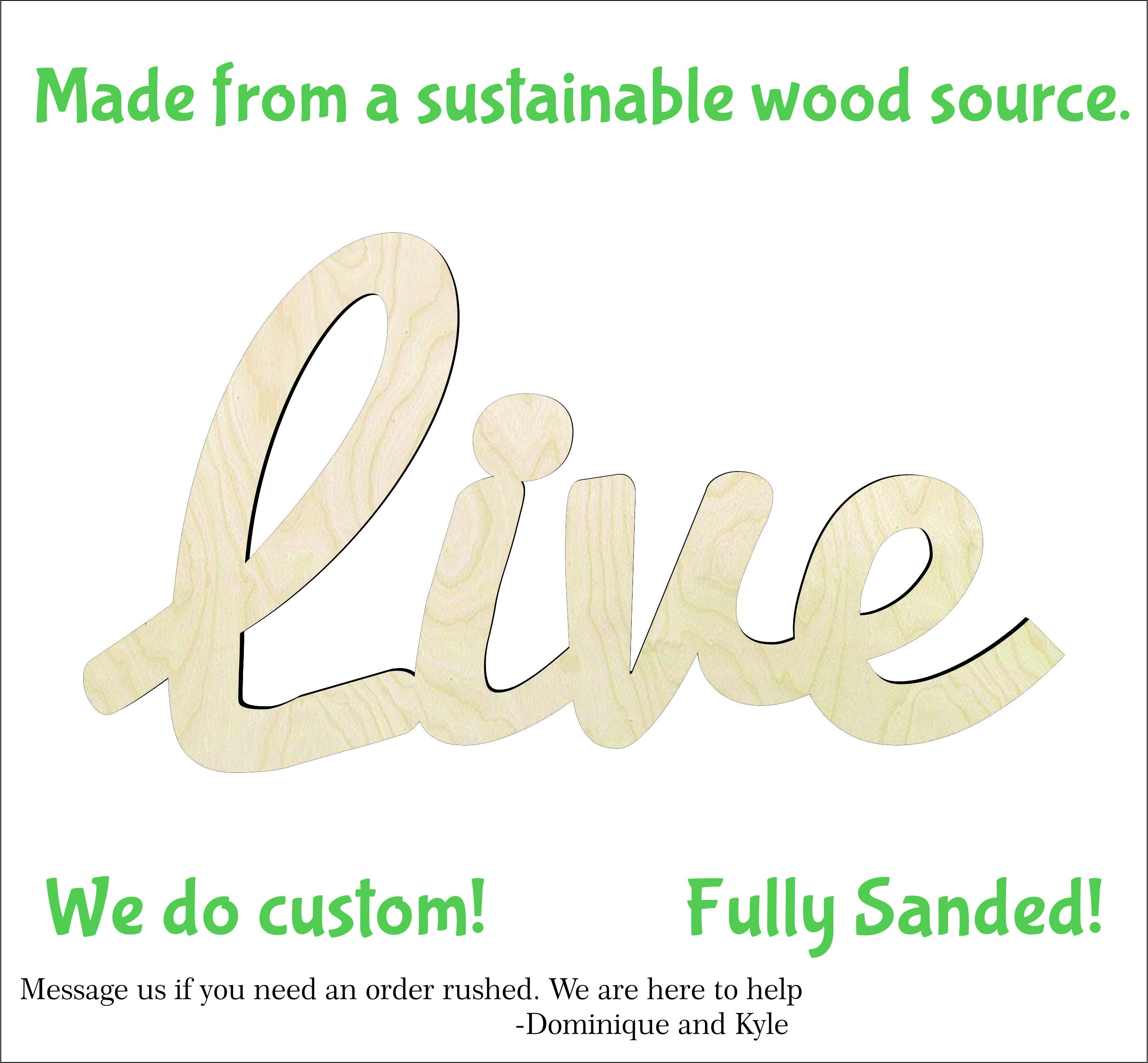 The Word Live In Cursive