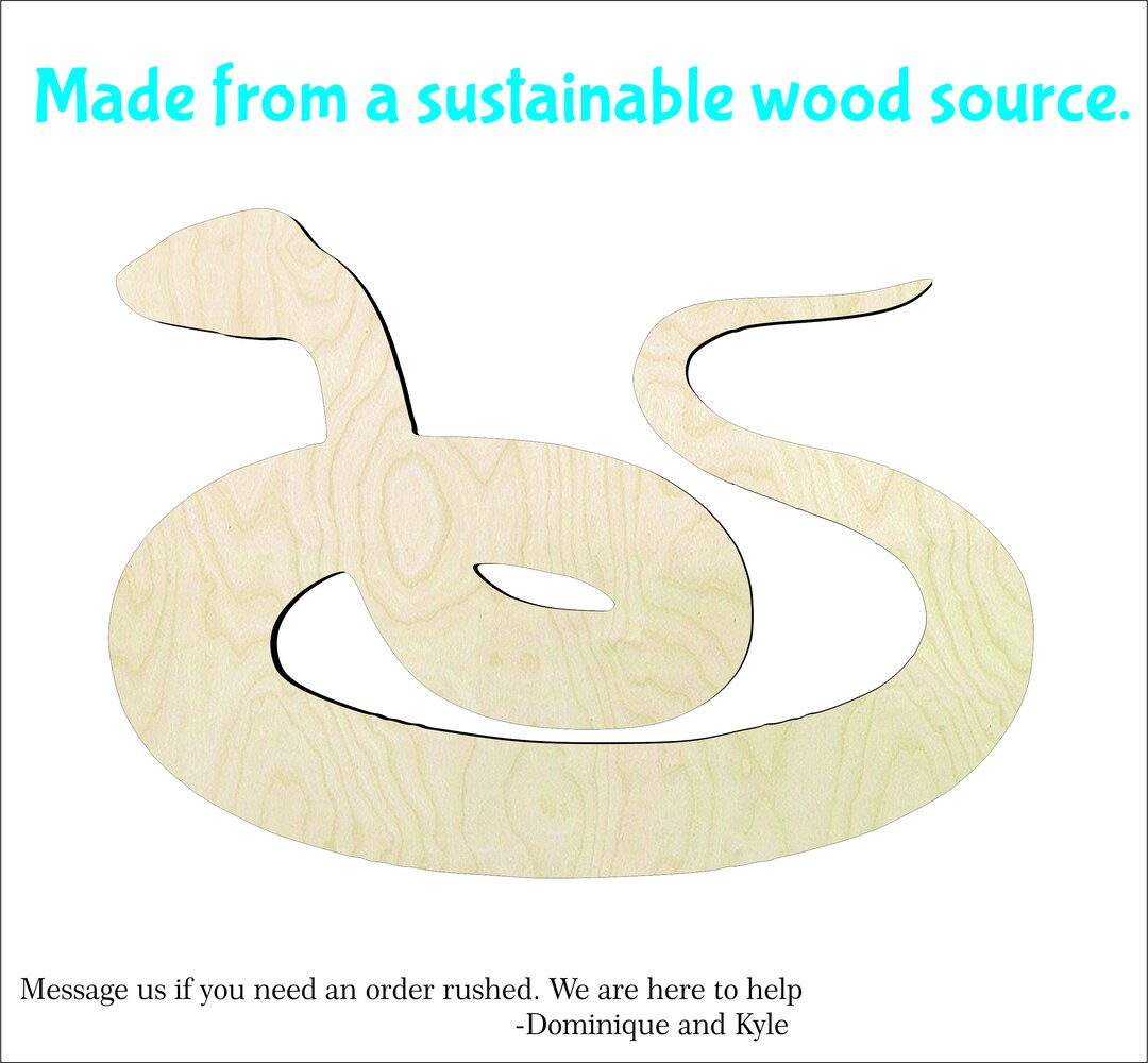 Snake Wood -multiple Sizes- Cutout Craft Supply-sanded - - Etsy