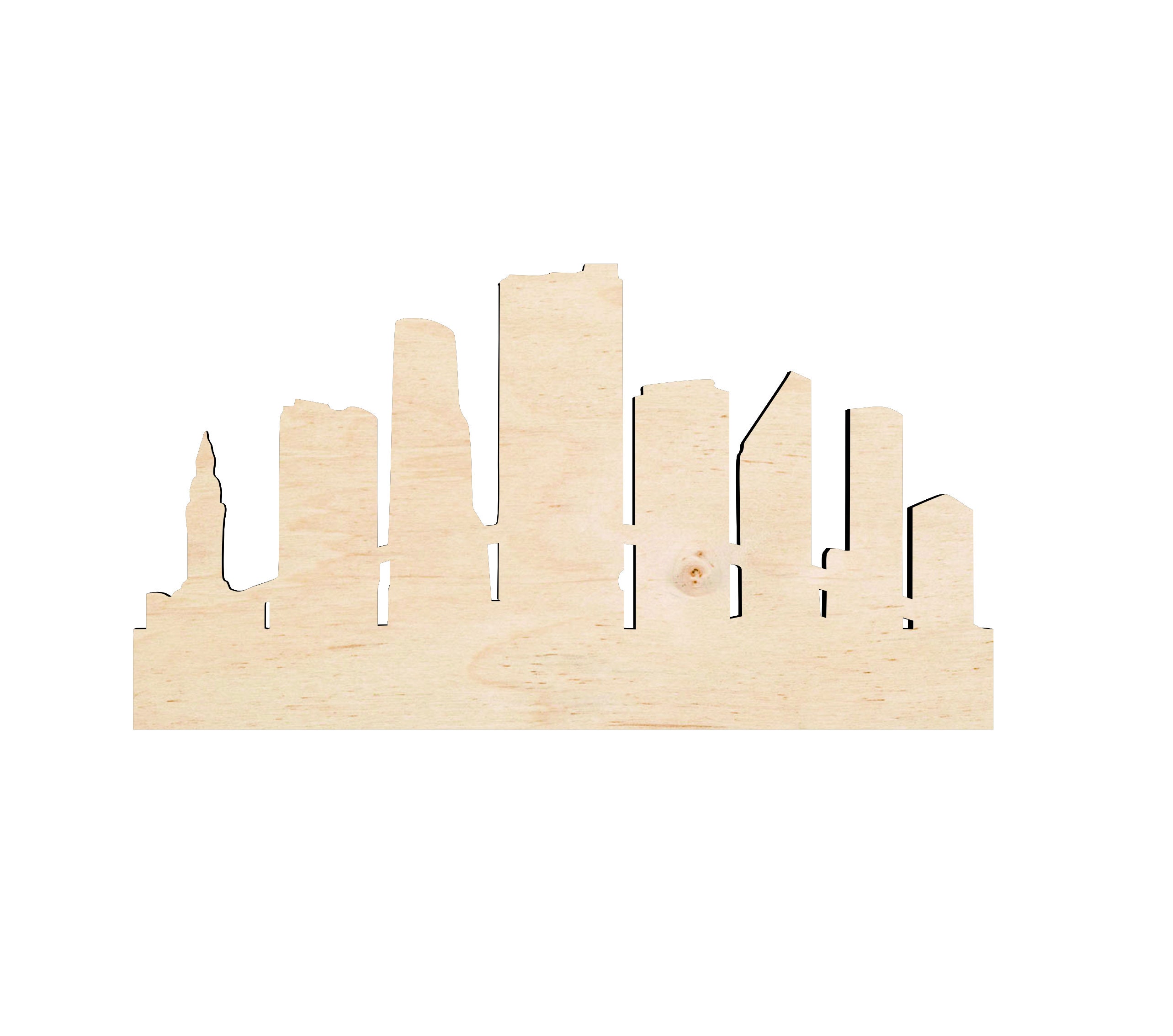 Miami Skyline Cut Outs Wood Craft Supply-finished or - Etsy