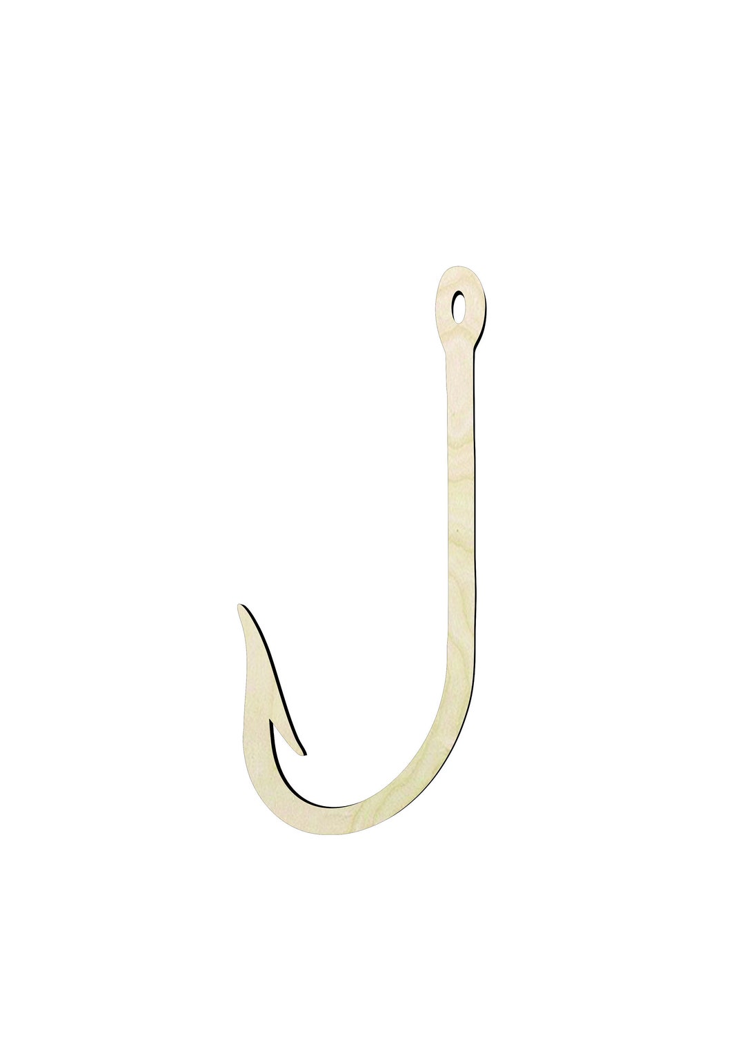 2"- 20" Fish Hook Cut Outs Wood Craft Supply-sanded or Unsanded - Etsy