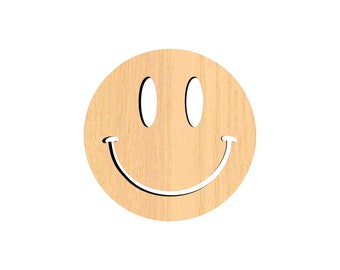 Smiley Face -multiple Sizes-wood Cut Out Craft Supply- Finished or ...