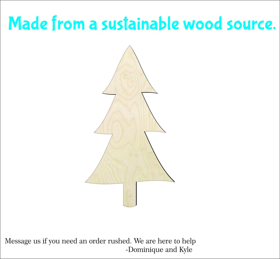 Evergreen Tree -multiple Sizes- Wood Cutout Craft Supply-sanded - - Etsy