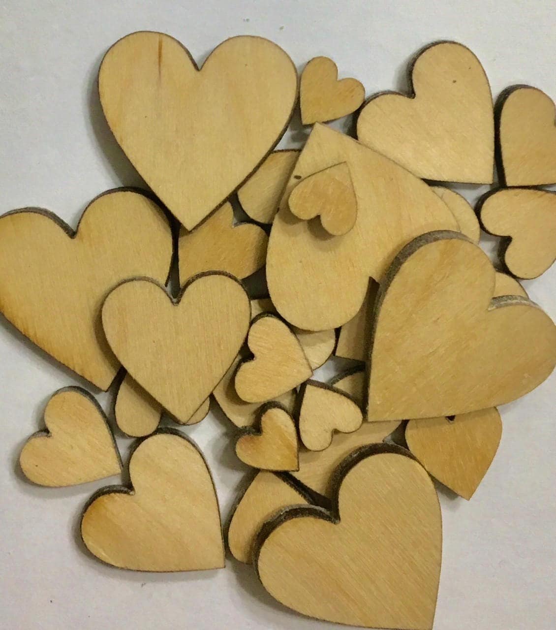 Heart Cutouts Sanded DIY Heart Cutoutsmultiple Heart Lot | Etsy