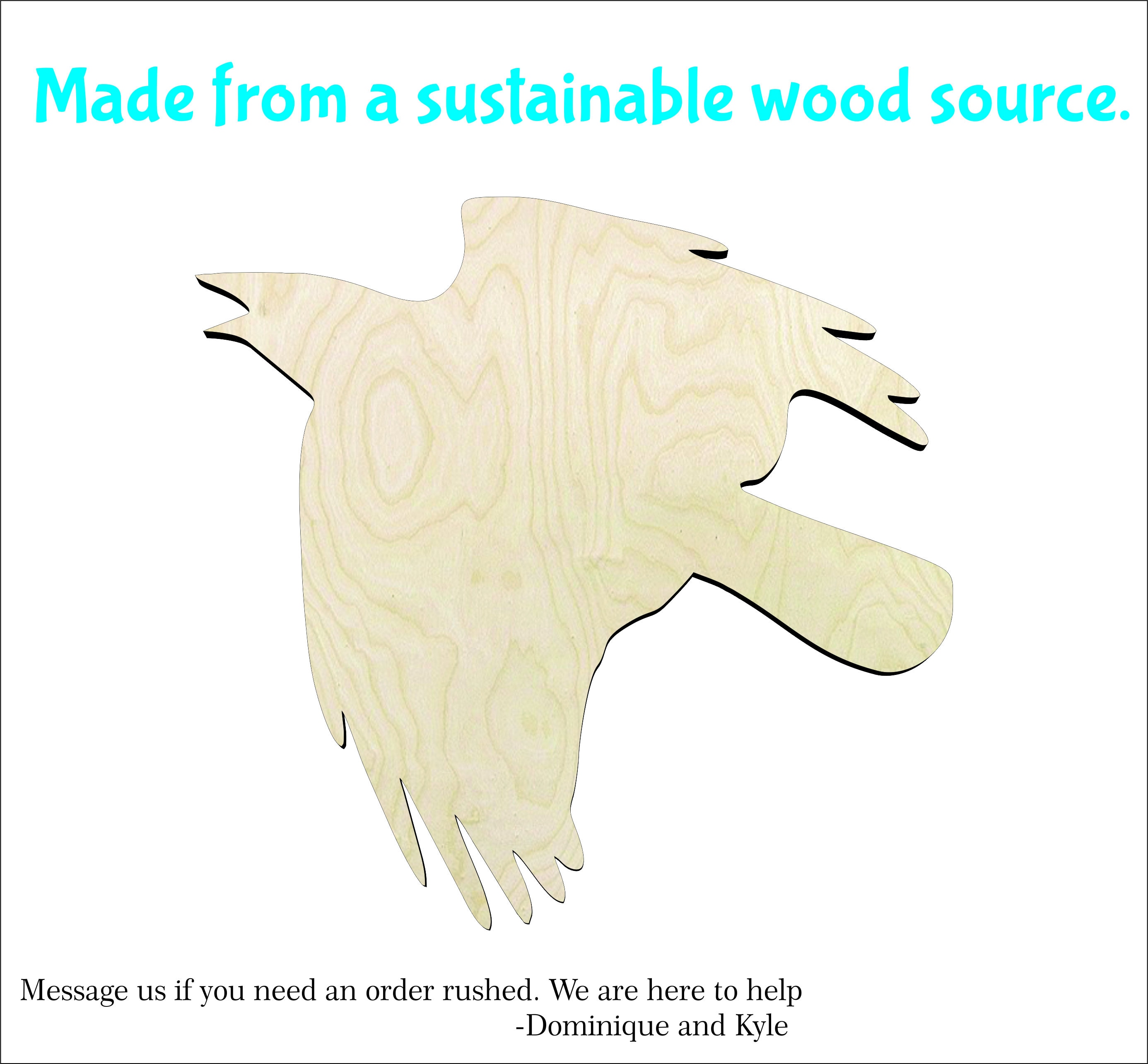 Raven multiple Sizes Wood Cutout Craft Supply-sanded - Etsy