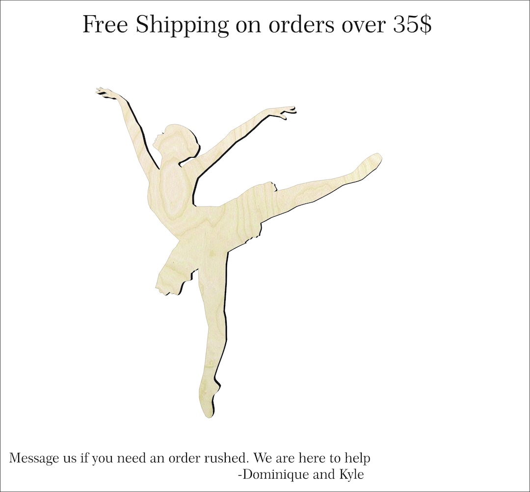 2"- 24" Ballet Dancer Cutouts Wood Craft Supply-sanded - Woman Dancer ...