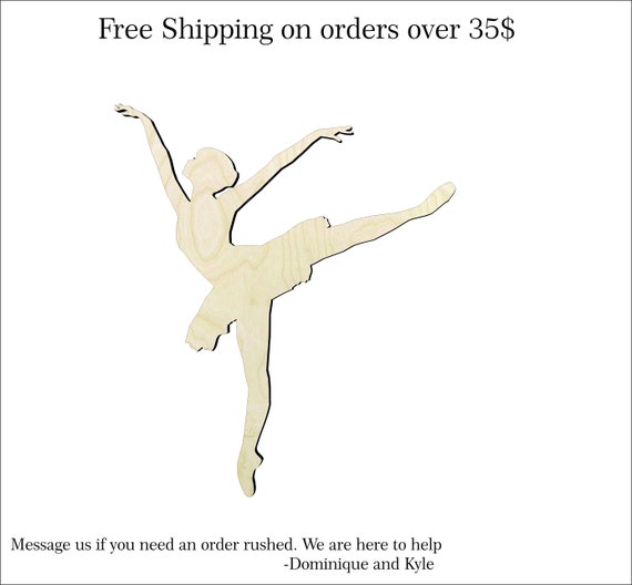 2 24 Ballet Dancer Cutouts Wood Craft | Etsy
