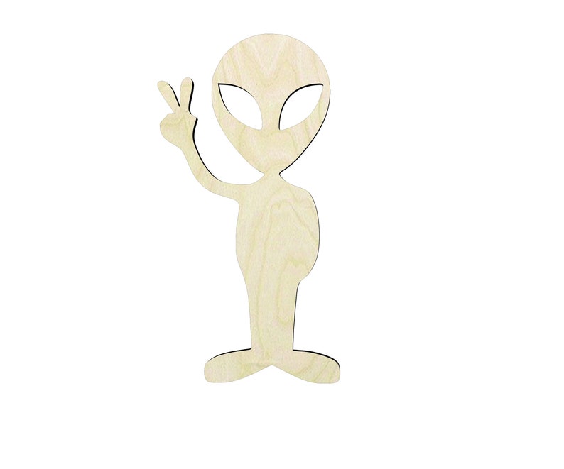2"- 20" Alien Cut Outs Wood Craft Supply-sanded or Unsanded, Alien ...