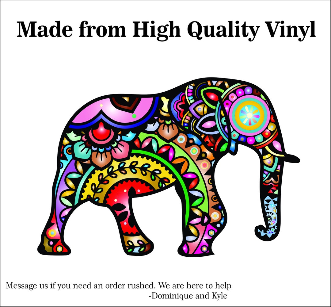 Elephant Decal - Laptop Sticker - Outdoor Vinyl -indoor Vinyl - Etsy