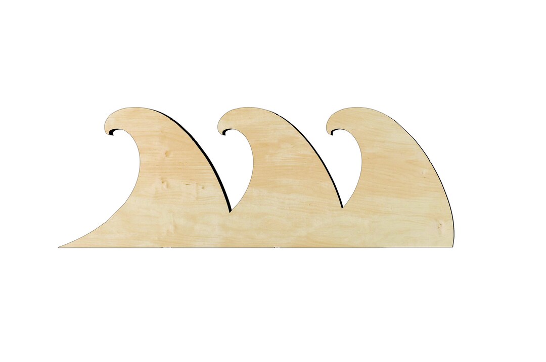 2"- 24" Waves Cutouts Wood Craft Supply-sanded or Unsanded - Etsy