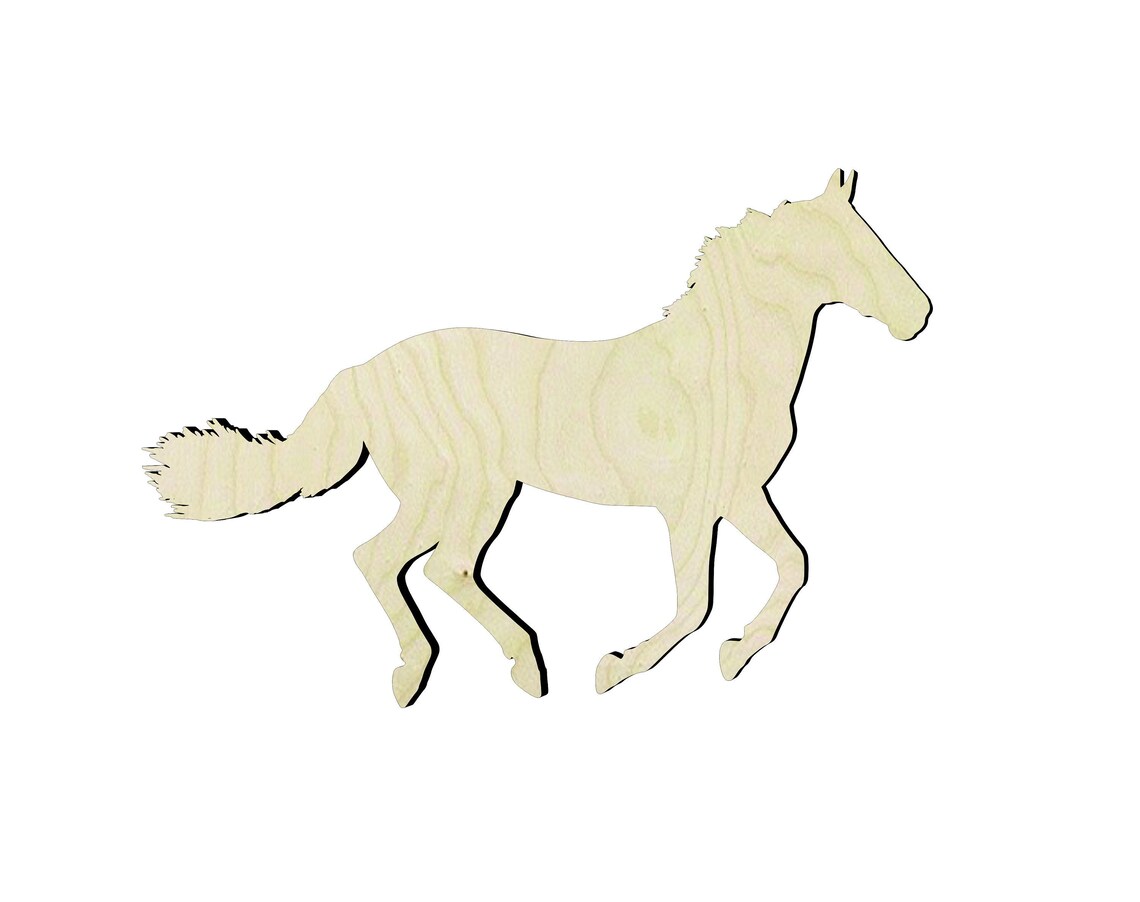 Horse Galloping -multiple Sizes- Cut Outs Wood Craft Supply-sanded - Etsy