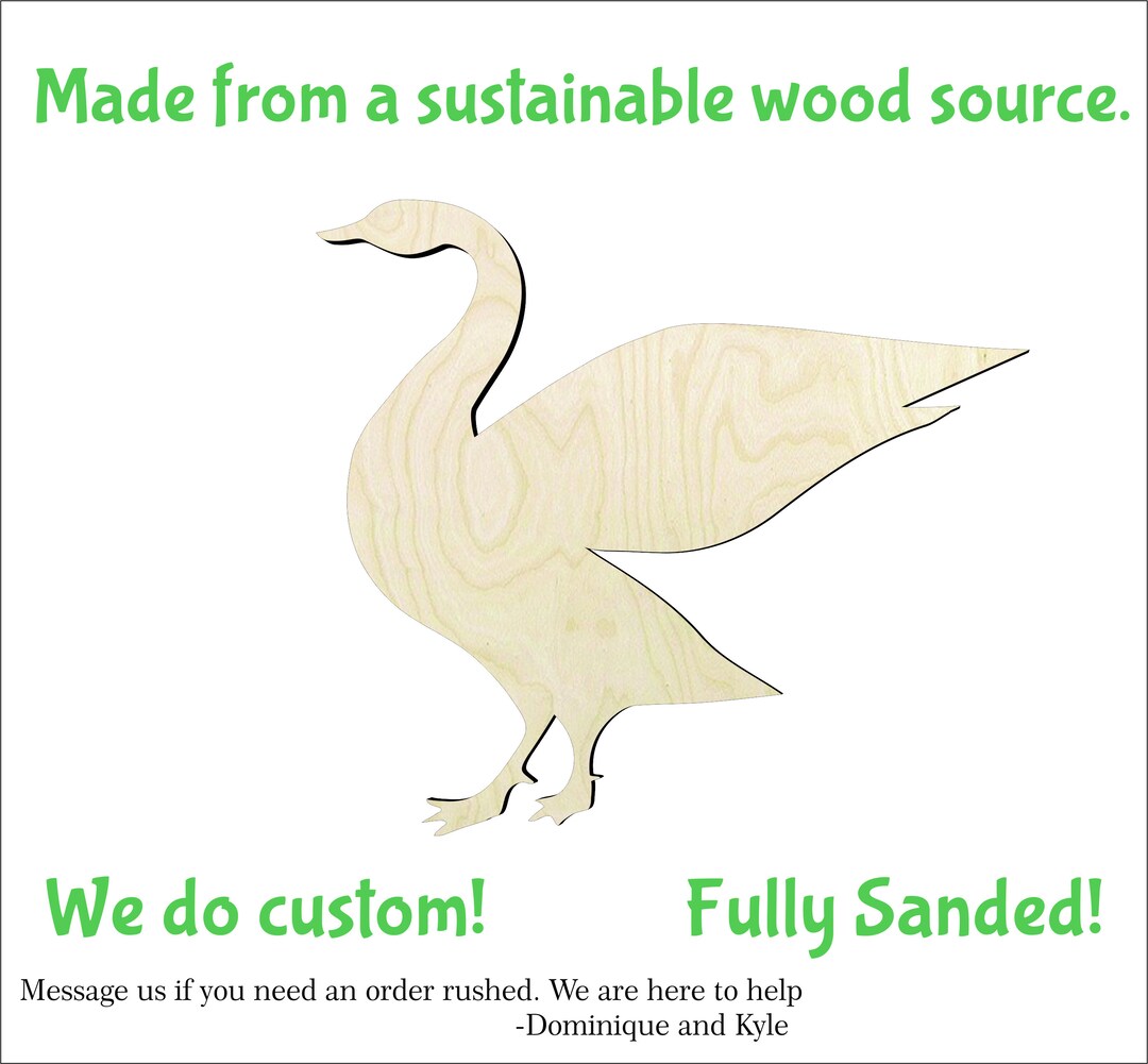 Goose -multiple Sizes-cutouts Wood Craft Supply-sanded on Both Sides - Etsy