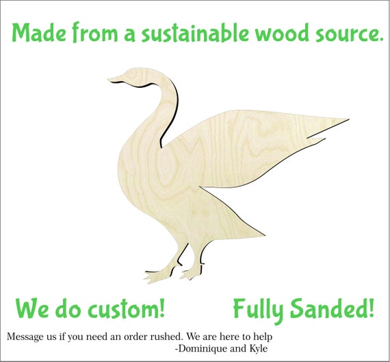 Goose Multiple Sizes-Cutouts Wood Craft Supply-Sanded on both | Etsy