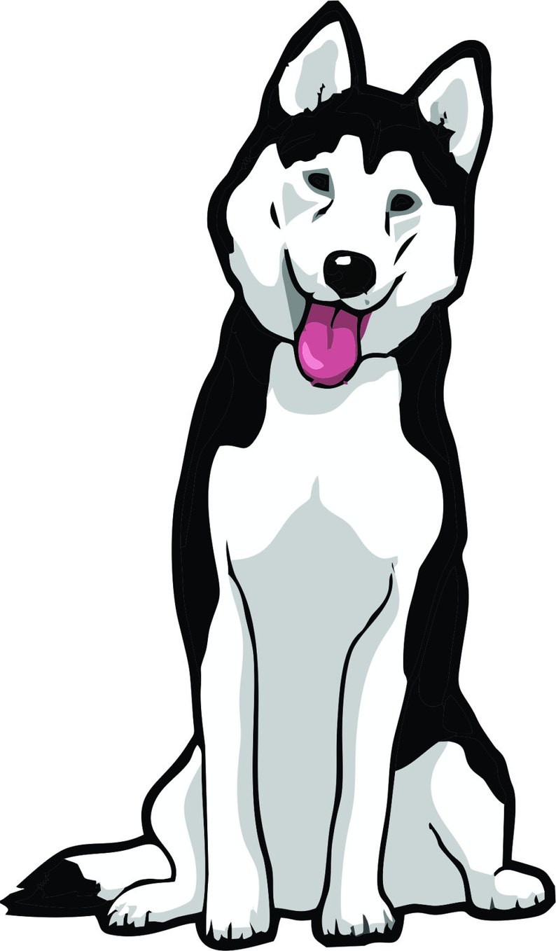 Husky Car Decal, Husky Sticker, Husky Laptop Sticker,waterproof, Uv ...